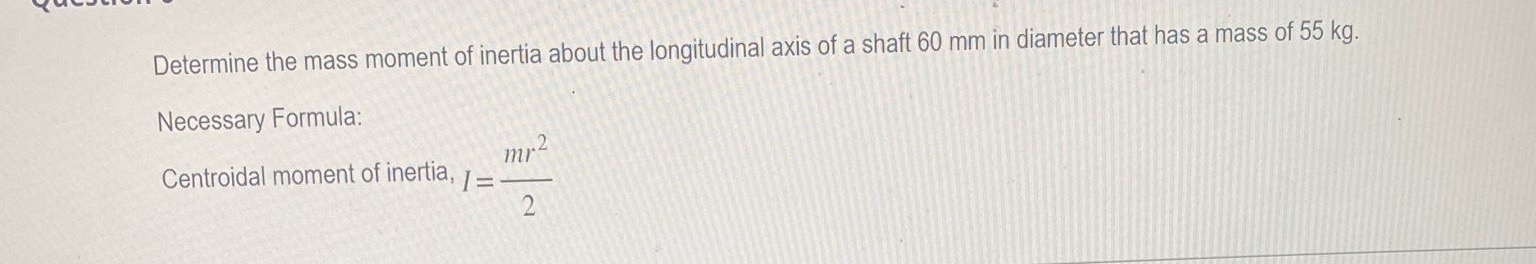 Solved Determine the mass moment of inertia about the | Chegg.com