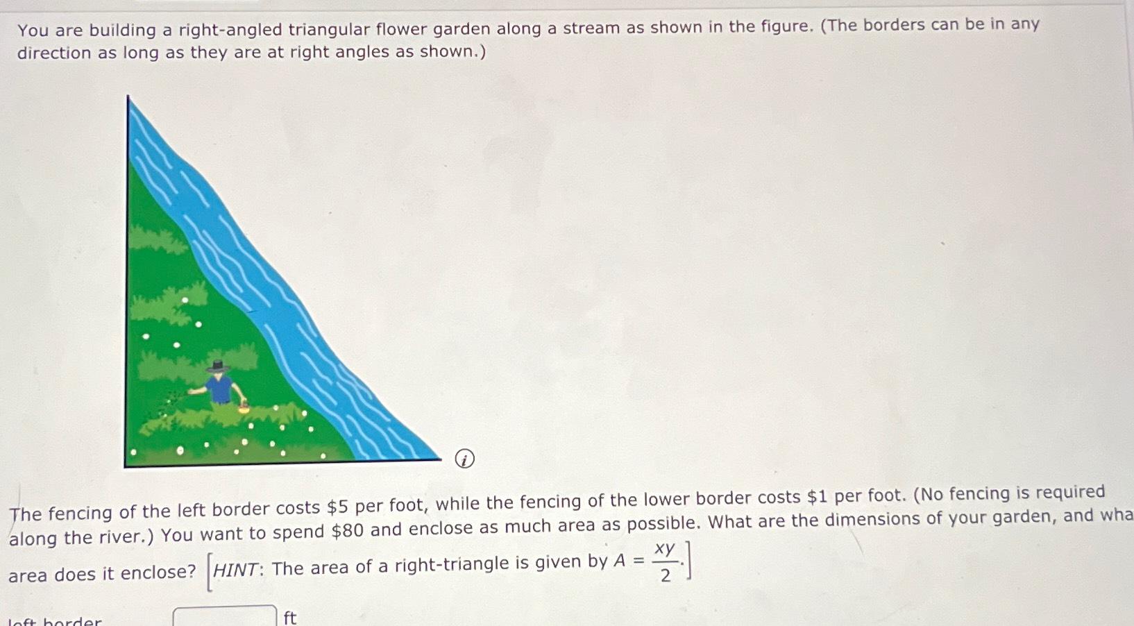 Solved You are building a right-angled triangular flower | Chegg.com