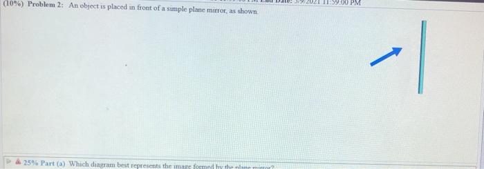 Solved (10%) Problem 2: An object is placed in front of a | Chegg.com