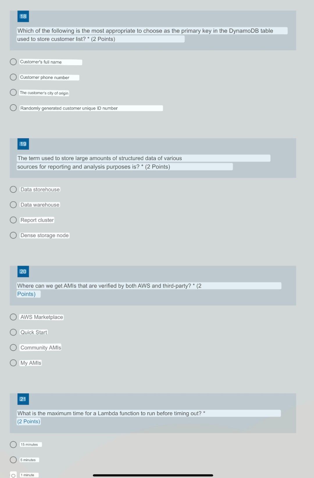 Solved Which of the following database engines are available | Chegg.com