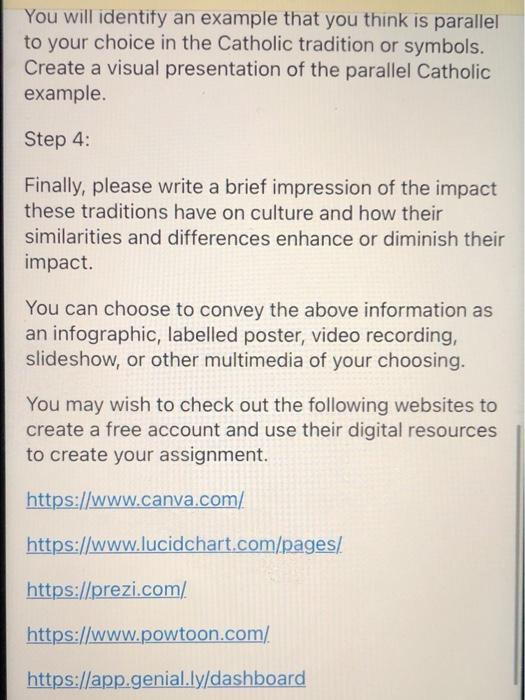 RELIG 15 5 CREDIT ZO Assignment: Step one: Choose an | Chegg.com