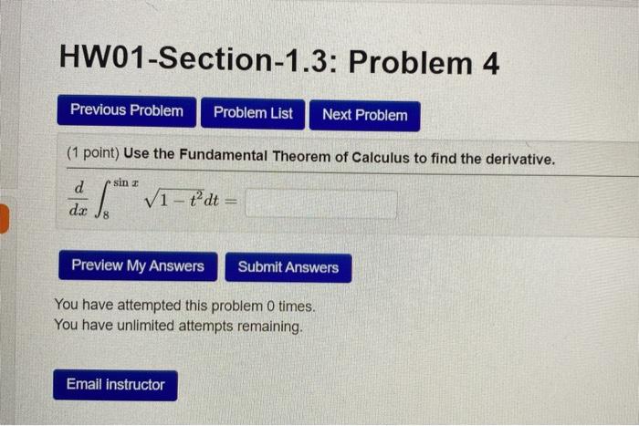 Solved HW01-Section-1.3: Problem 4 Previous Problem Problem | Chegg.com Solved HW01-Section-1.3: Problem 4 Previous Problem Problem | Chegg.com
