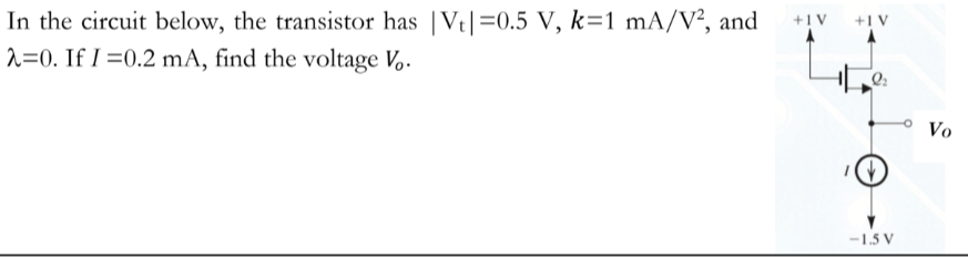 Solved In the circuit below, the transistor has | Chegg.com