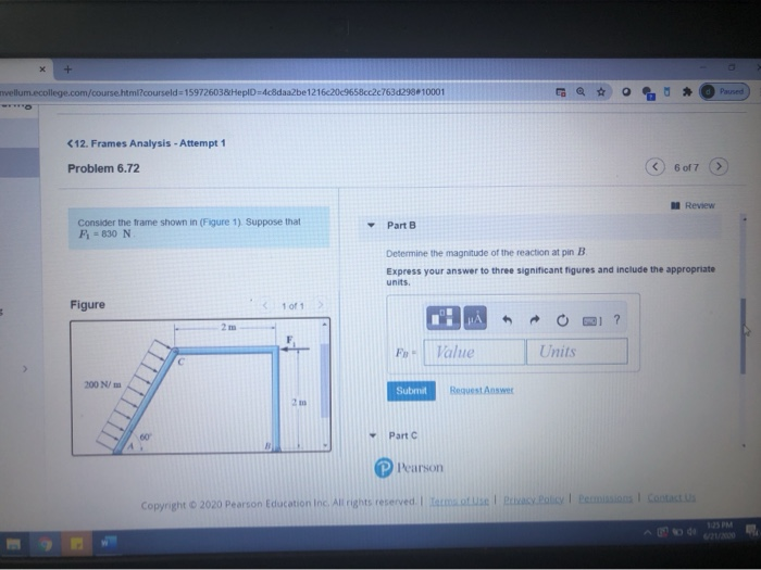 Solved Course Home € openvellum.ecollege.com/course | Chegg.com