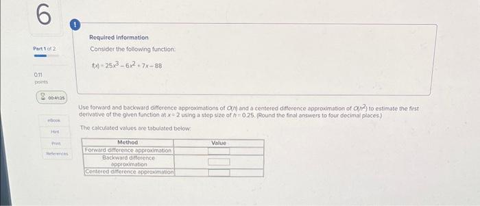 Solved Compute forward and backward difference | Chegg.com