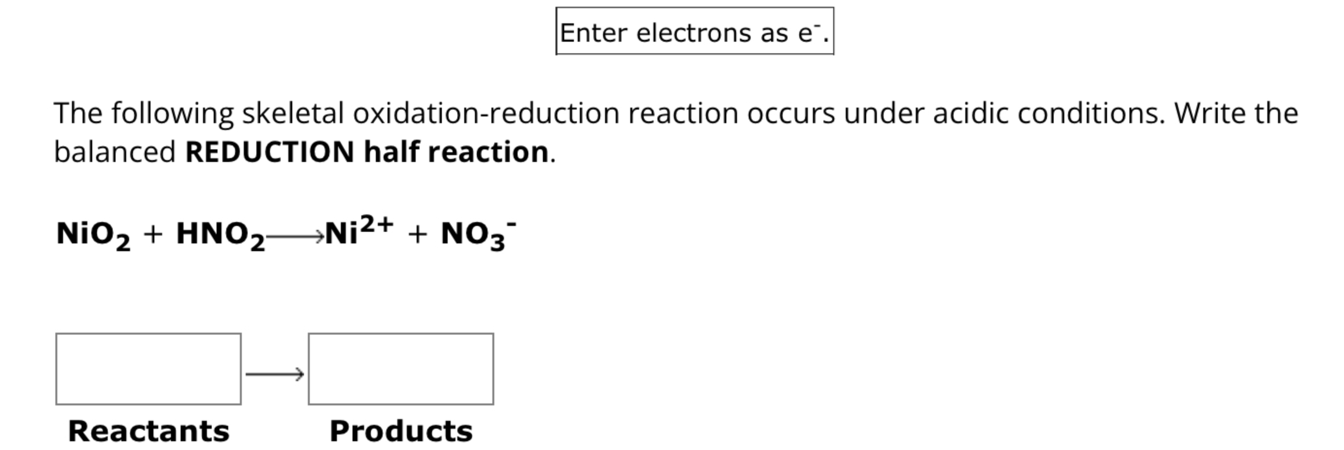 Solved The following skeletal oxidation-reduction reaction | Chegg.com