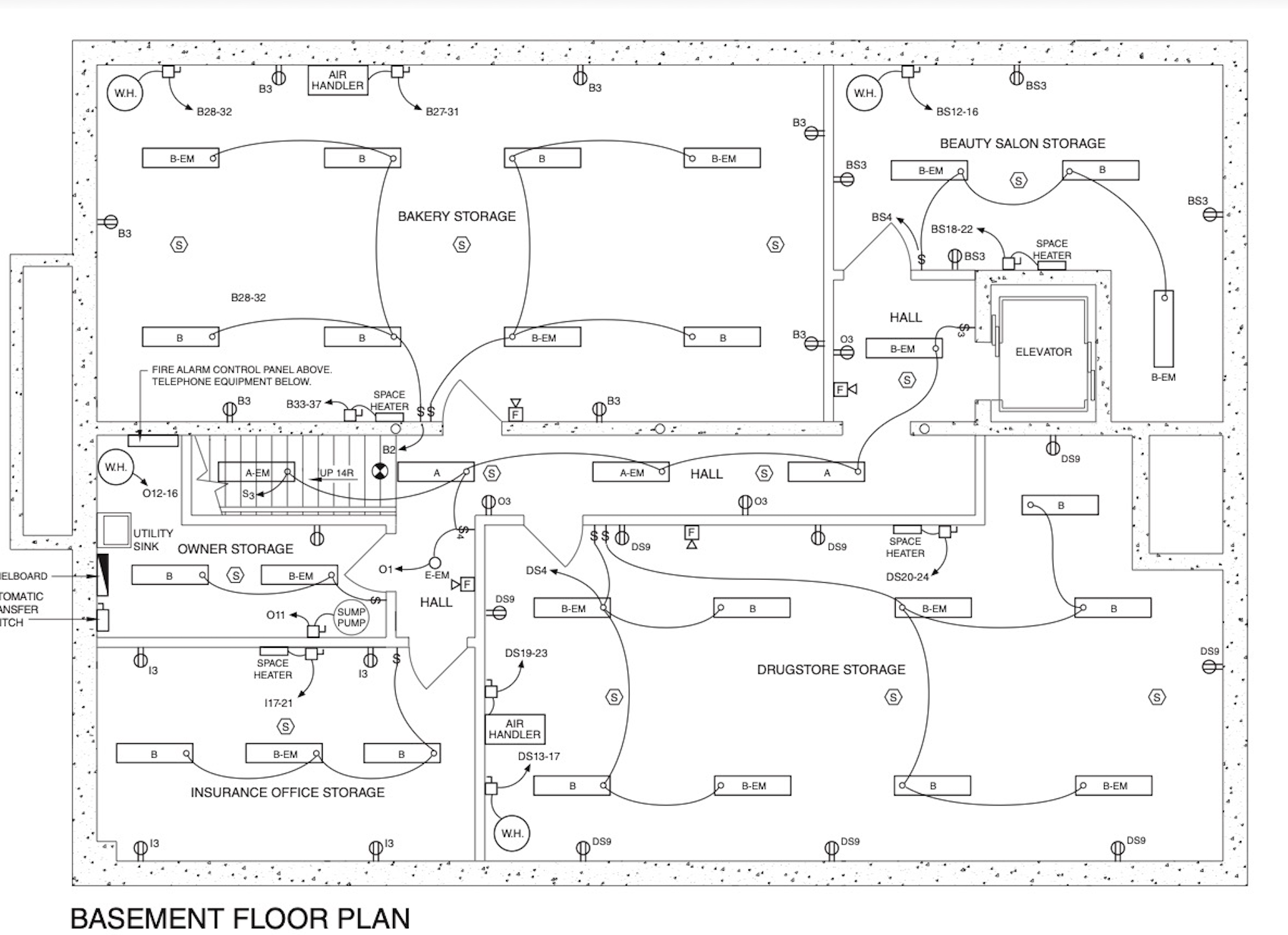 Solved Which sheet contains the basement electrical plan, | Chegg.com
