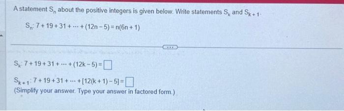 Solved A statement Sn about the positive integers is given | Chegg.com