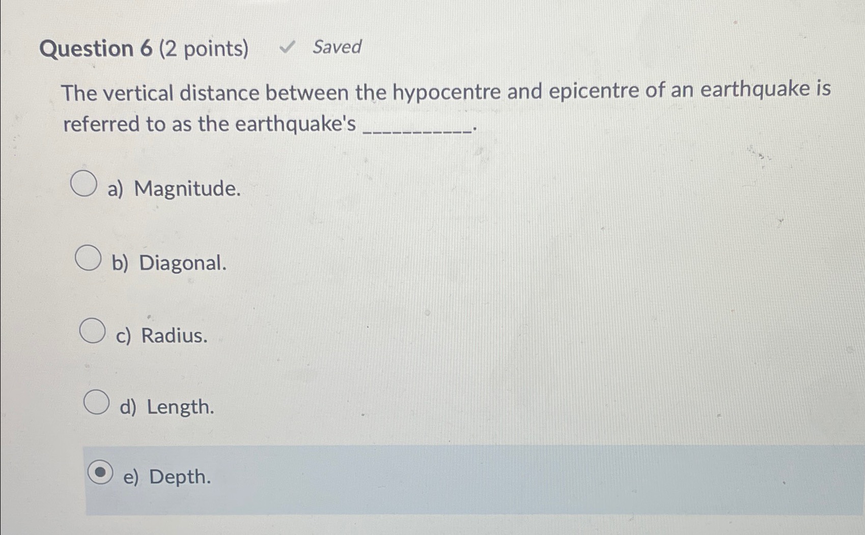 Question 6 (2 points) SavedThe vertical distance | Chegg.com Question 6 (2 points) SavedThe vertical distance | Chegg.com