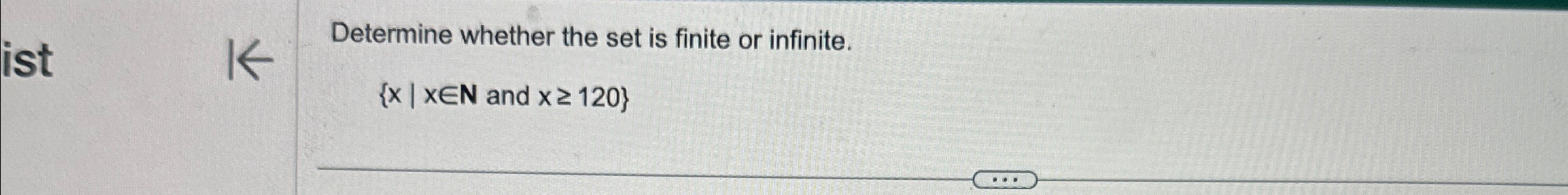 Solved Determine whether the set is finite or | Chegg.com