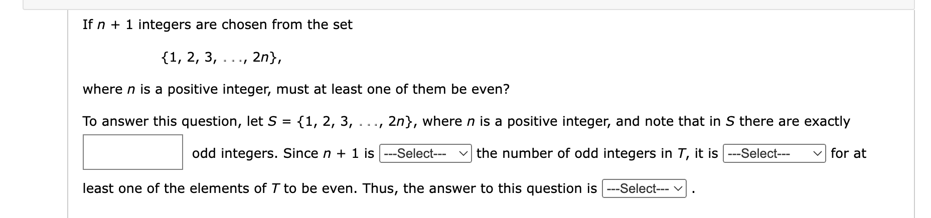 Solved If n+1 ﻿integers are chosen from the | Chegg.com