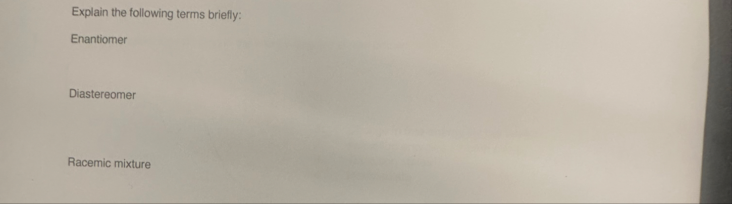 Solved Explain the following terms | Chegg.com