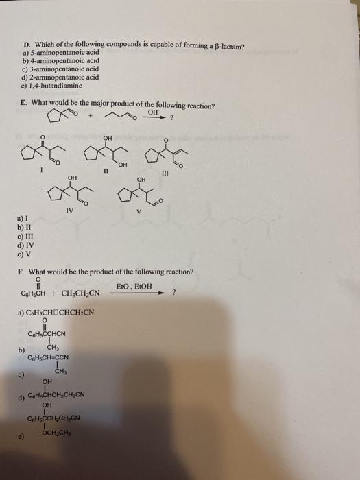 D. Which of the following compounds is capable of | Chegg.com