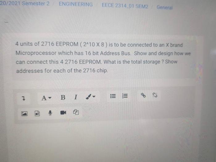Solved 20/2021 Semester 2 ENGINEERING EECE 2314 01 SEM2 | Chegg.com