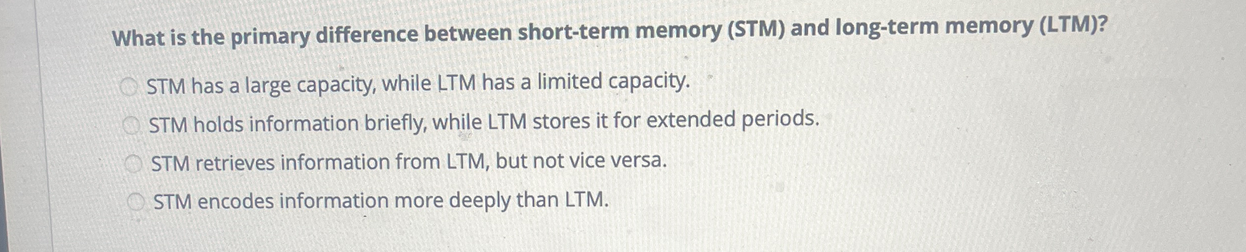 Solved What is the primary difference between short-term | Chegg.com