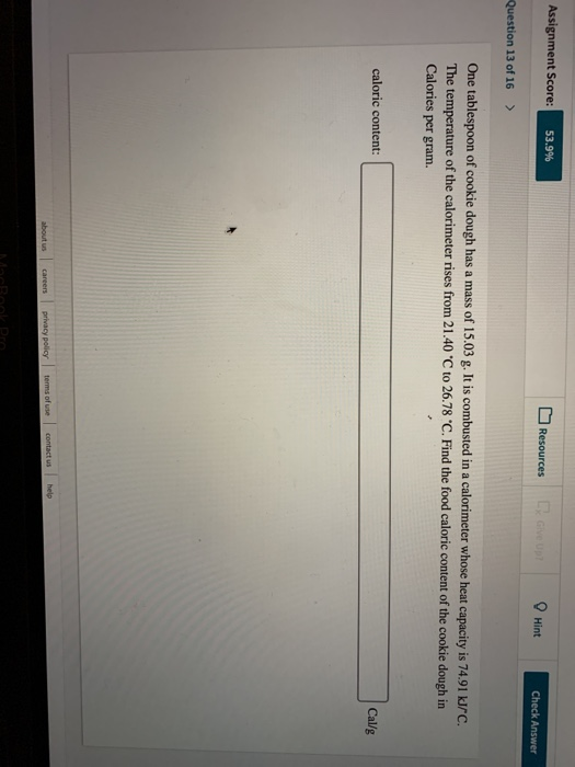 Solved Assignment Score: 53.9% Resources Give Up Hint Check | Chegg.com
