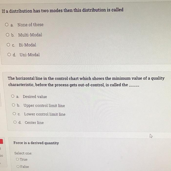 Solved If a distribution has two modes then this | Chegg.com