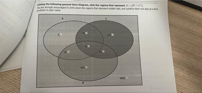 Solved 2) Let examples. U') and the set (AUB) n(AUC) using | Chegg.com