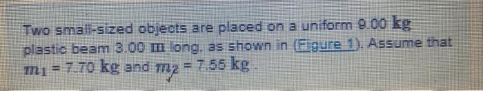 Solved Figure 1 of 1Two small-sized objects are placed on a | Chegg.com