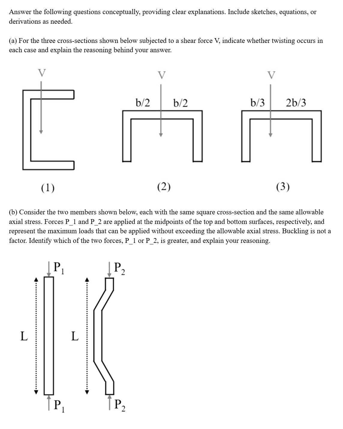 Solved Answer the following questions conceptually, | Chegg.com