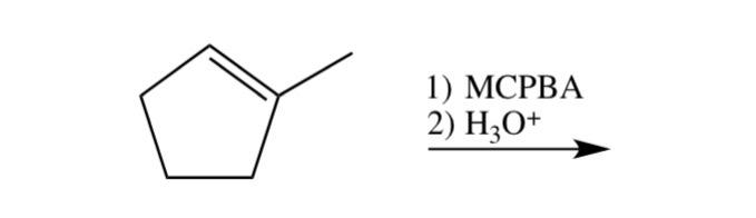 Solved 1) MCPBA 2) H3O+ | Chegg.com