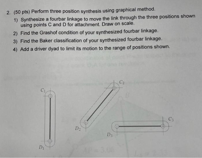 2. (50 pts) Perform three position synthesis using | Chegg.com