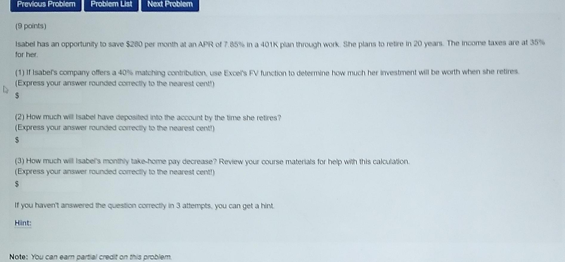 Solved Isabel has an opportunity to save $280 per month at | Chegg.com