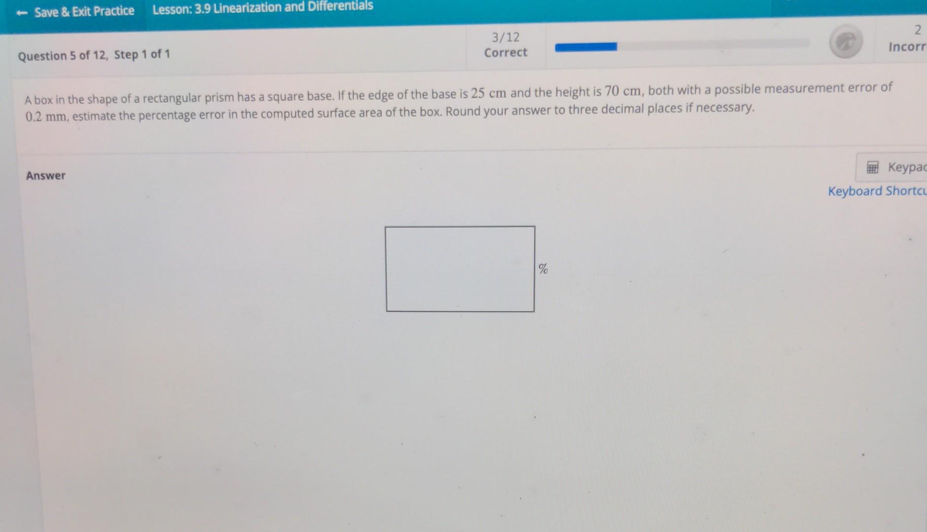 Solved - Save & Exit Practice Lesson: 3.9 Linearization and | Chegg.com
