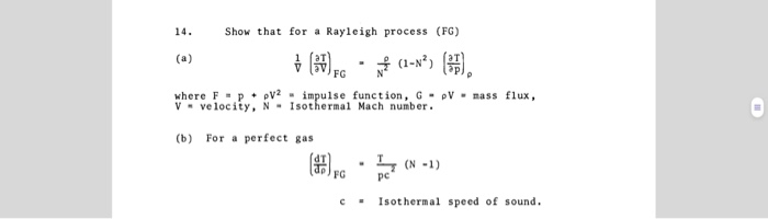 14. Show that for a Rayleigh process (FG) (a) (19to | Chegg.com