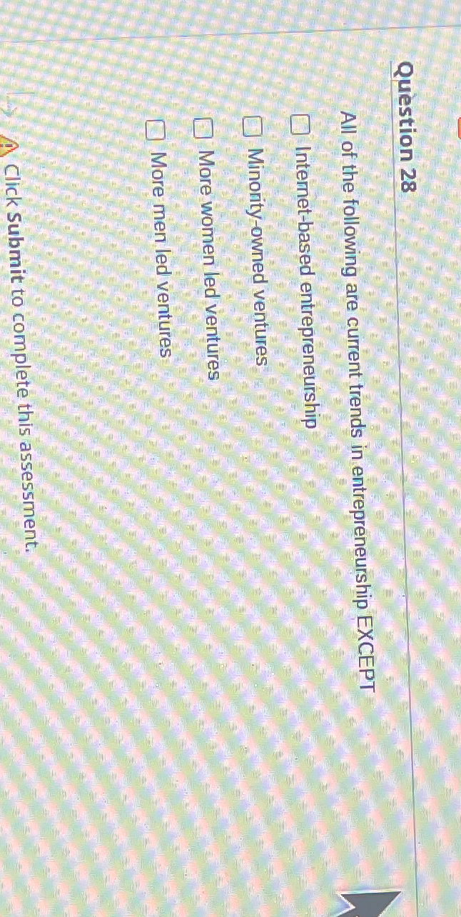 Solved Question 28All of the following are current trends in | Chegg.com