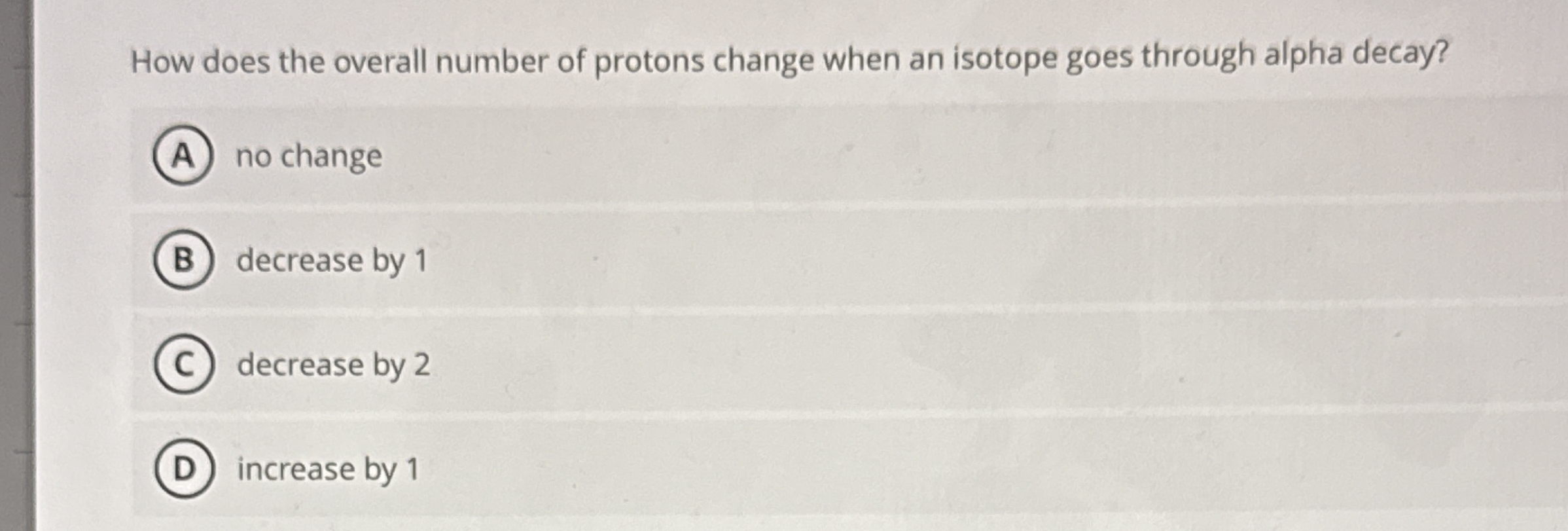 Solved How does the overall number of protons change when an | Chegg.com