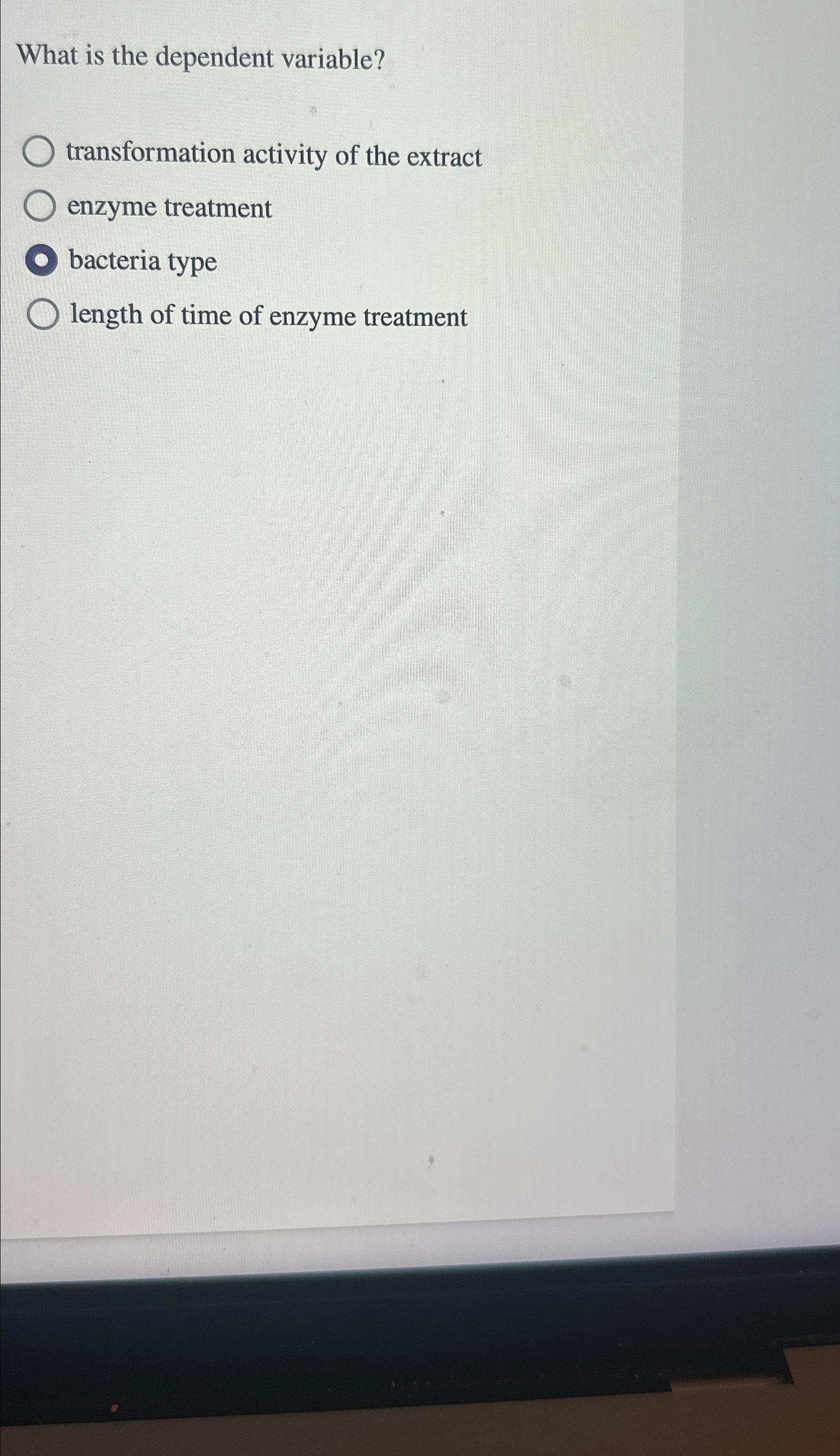 Solved What is the dependent variable?transformation | Chegg.com