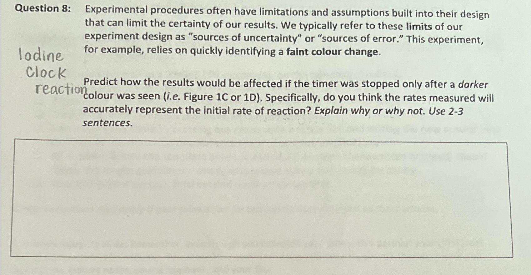 Solved Question 8: Experimental procedures often have | Chegg.com