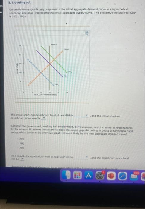 Solved 5. Crowding out On the foliowing graph, AOI | Chegg.com
