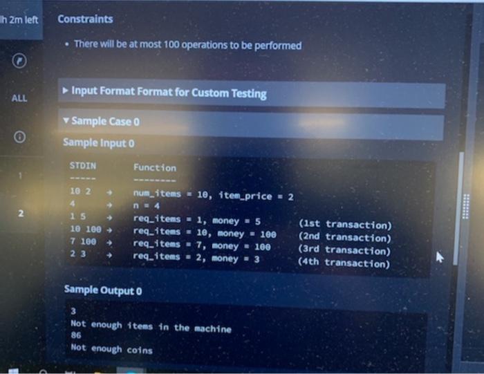 Solved Implement class: Vending Machine according to the | Chegg.com