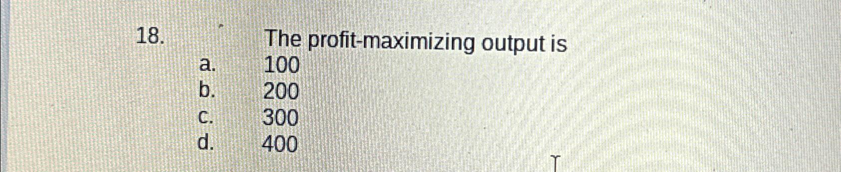 Solved The profit-maximizing output | Chegg.com