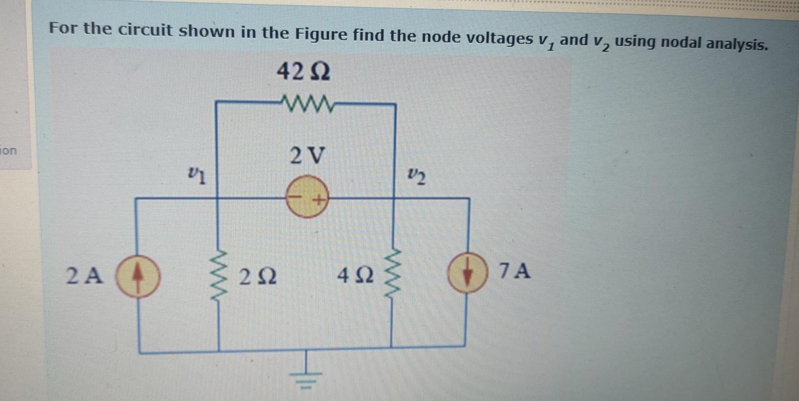 Solved For the circuit shown in the Figure find the node | Chegg.com