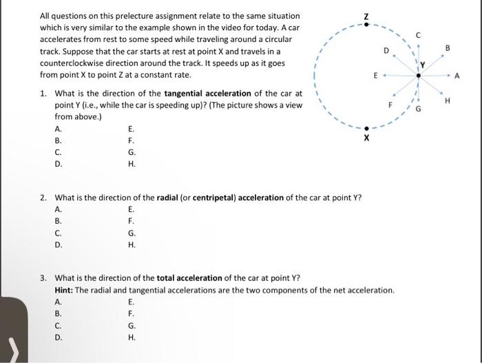 Solved All questions on this prelecture assignment relate to | Chegg.com