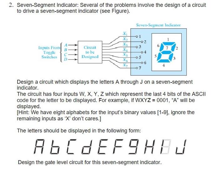 Solved 2. Seven-Segment Indicator: Several of the problems | Chegg.com