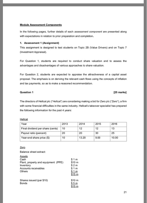 Module Assessment Components In the following pages, | Chegg.com
