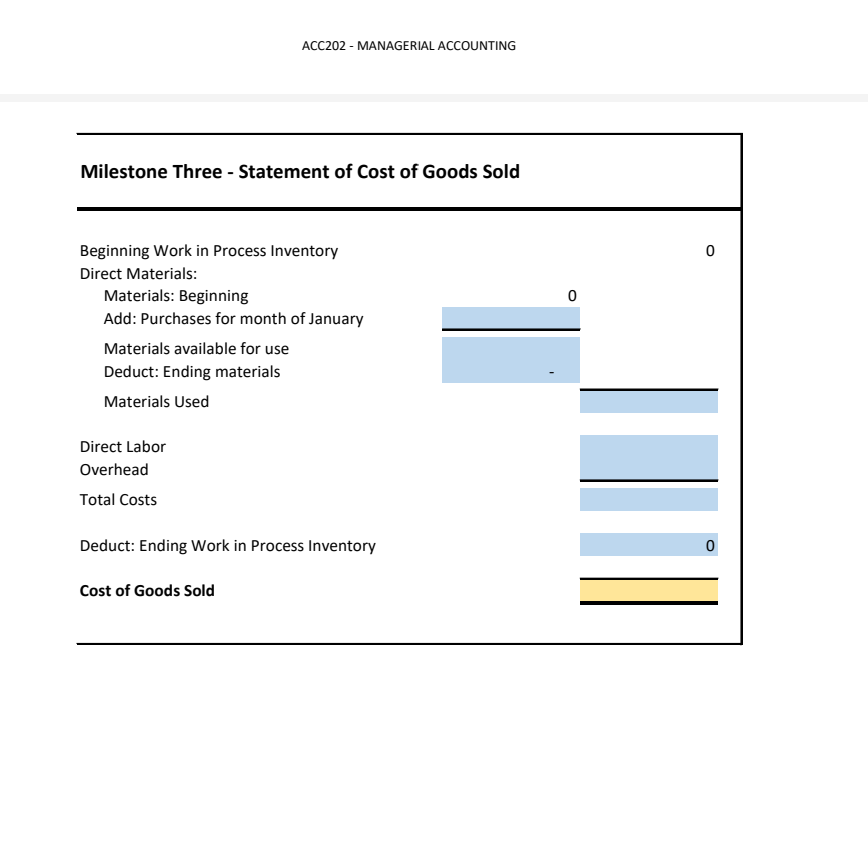 Solved Milestone One - Variable and Fixed Costs Collars | Chegg.com