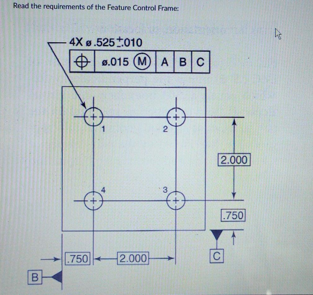 Solved Read the requirements of the Feature Control Frame: - | Chegg.com