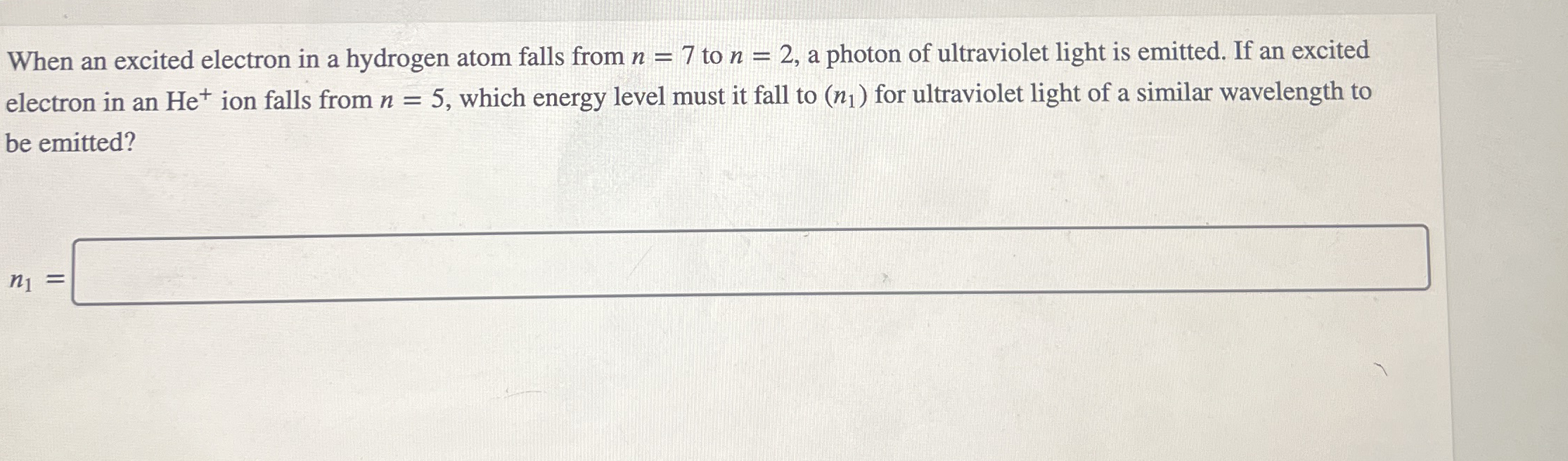 Solved When an excited electron in a hydrogen atom falls | Chegg.com