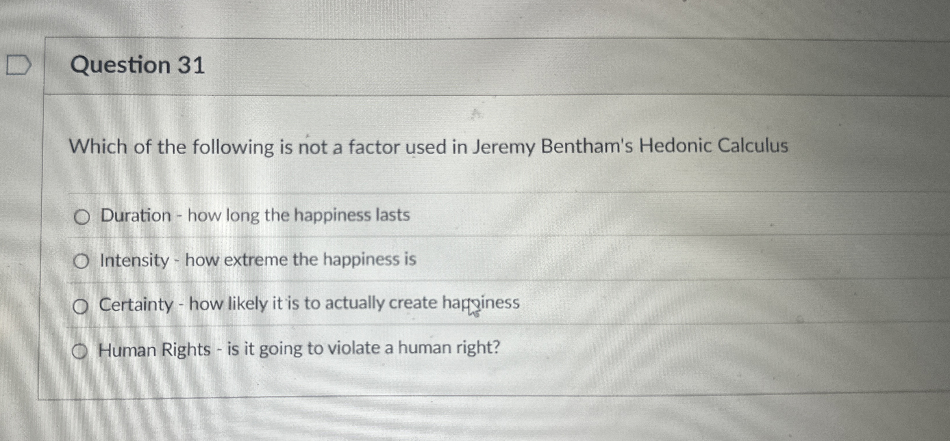 Solved Question 31Which of the following is not a factor | Chegg.com