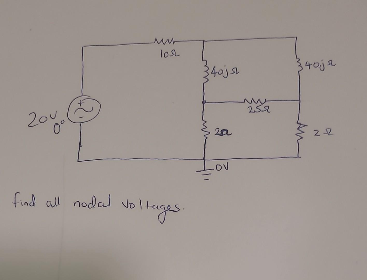 Solved find all nodal voltages. | Chegg.com