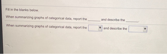 Solved Fill in the blanks below. When summarizing graphs of | Chegg.com