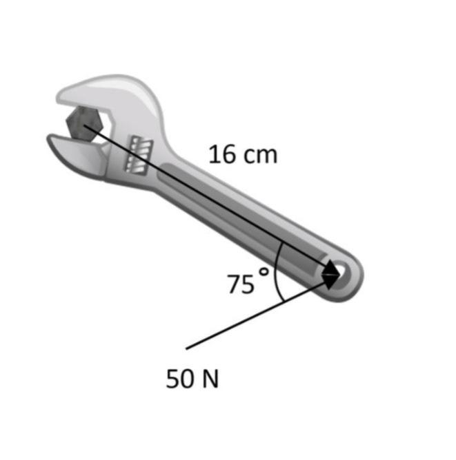 Solved Calculate the torque applied by the wrench on the | Chegg.com