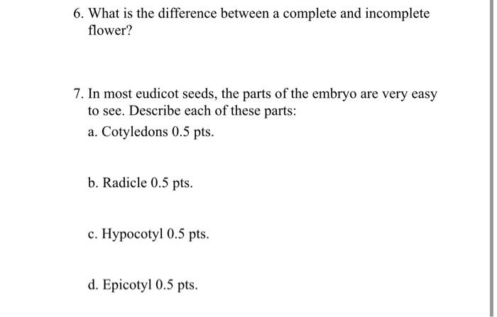Solved 6. What is the difference between a complete and | Chegg.com