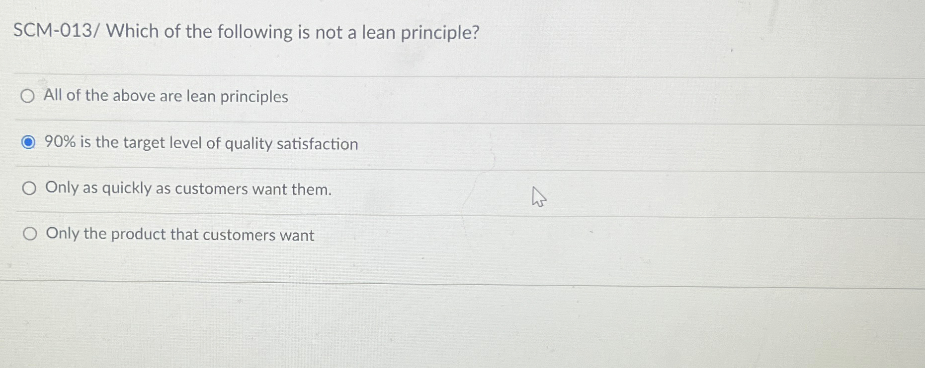 Solved SCM-013/ ﻿Which of the following is not a lean | Chegg.com