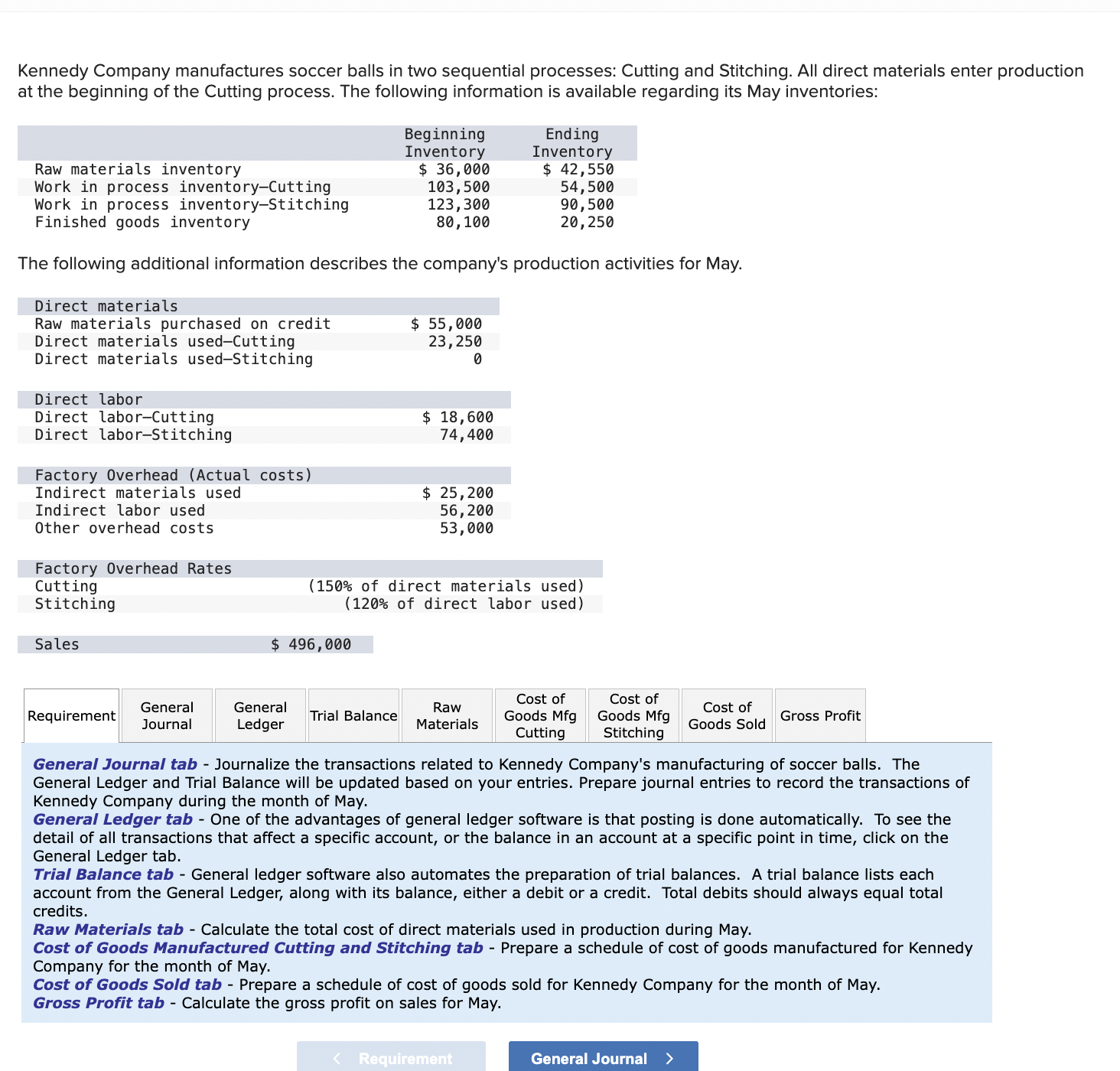 Solved Kennedy Company manufactures soccer balls in two | Chegg.com